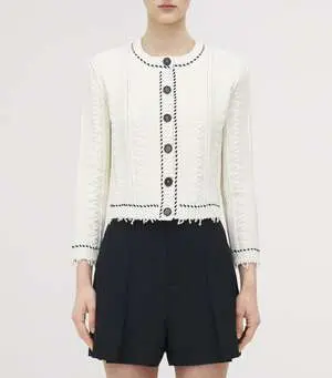 Alexander McQueen Textured Frayed Cardigan