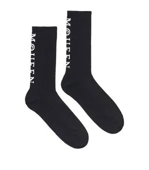 Alexander McQueen Cotton-blend Socks - Black