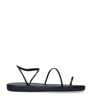 ANCIENT GREEK SANDALS Leather Kansiz Sandals - Black