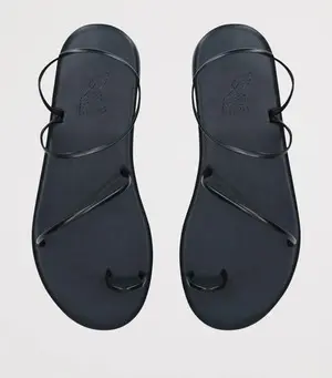 ANCIENT GREEK SANDALS Leather Kansiz Sandals - Black