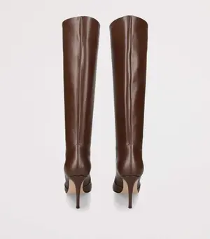 GIANVITO ROSSI Hansen Vitello Glove Knee-high Boots 45 - Brown