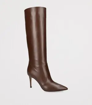 GIANVITO ROSSI Hansen Vitello Glove Knee-high Boots 45 - Brown