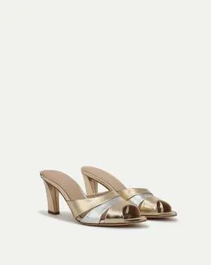 Veronica Beard Cassiel Metallic Slide Sandal