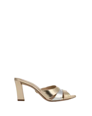 Veronica Beard Cassiel Metallic Slide Sandal