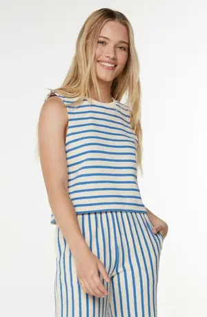 Roxy Java Stripe Cotton Terry Tank