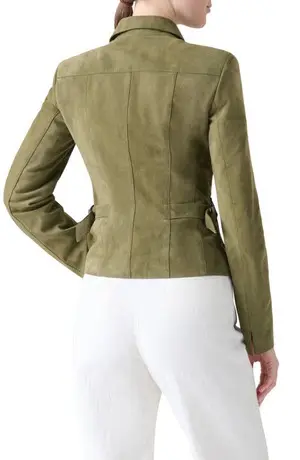 Akris Fitted Suede Jacket