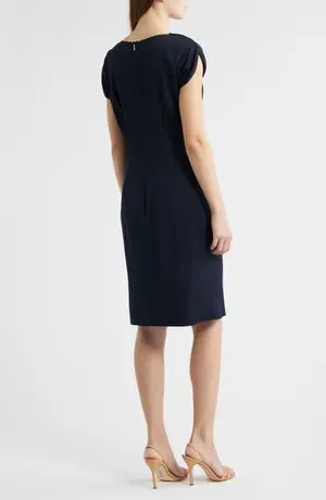 BOSS Devania Ruched Sheath Dress