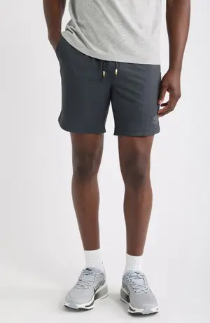 DARK SEAS Relaxed Fit Shorts - Black Stri