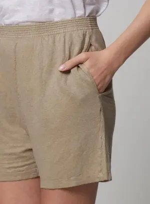 Majestic Filatures Linen Stretch Pull-on Shorts