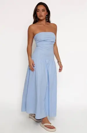 PETAL & PUP Strapless Maxi Dress