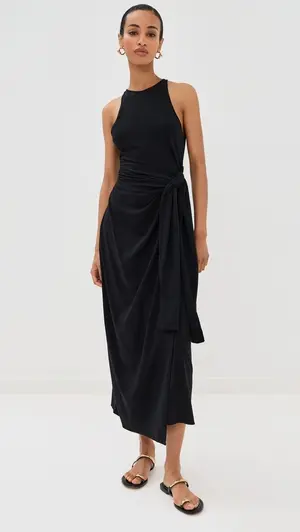 Another Tomorrow Sarong Tie Dress