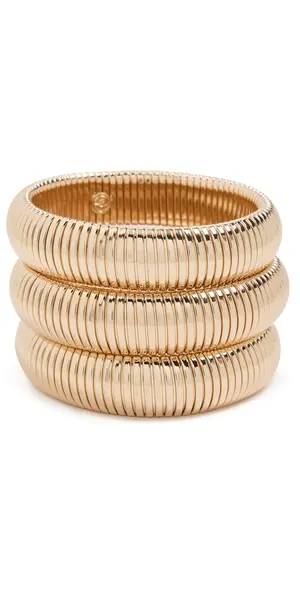 Ettika Flex Snake Chain Bracelet Set - Gold