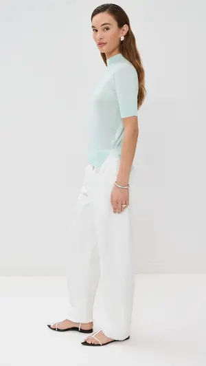 JIL SANDER Short Sleeve Crew Neck Sweater