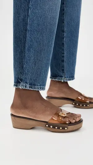 ANCIENT GREEK SANDALS Omonia Jelly Clogs - Caramel