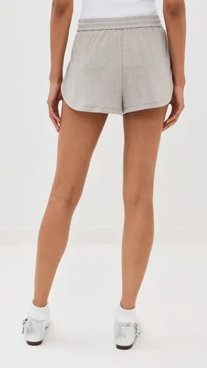 LE BOP Valerie Pointelle Shorts - Heather Grey