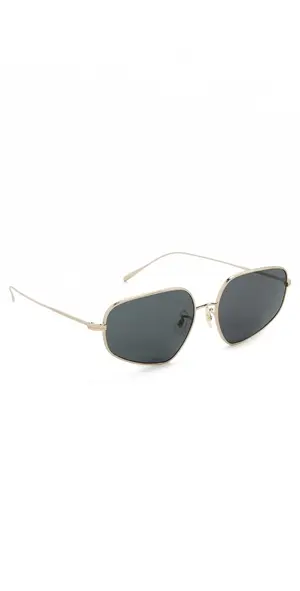 Oliver Spencer Eylla Rectangle Sunglasses - Gold