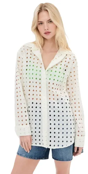 Le Bop Curved Hem Shirts For Women