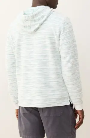 Marine Layer Portola Space Dye Stripe Slub Cotton-blend Beach Hoodie