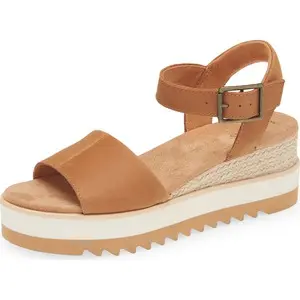 Toms Diana Platform Wedge Sandal - Tan