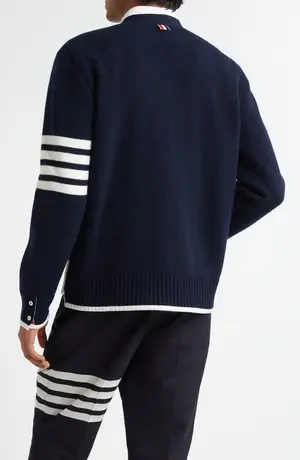 Thom Browne 4-bar Milano Stitch Virgin Wool Cardigan