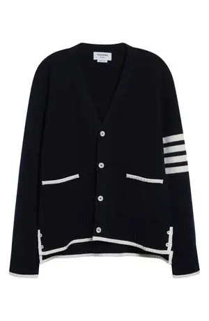 Thom Browne 4-bar Milano Stitch Virgin Wool Cardigan