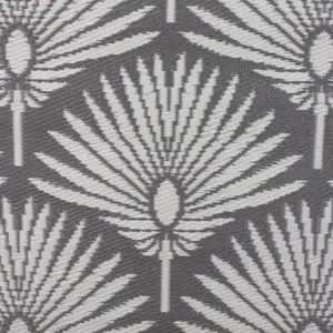 NORTHLIGHT 4' X 6' And White Fan Leaf Rectangular Outdoor Area Rug
