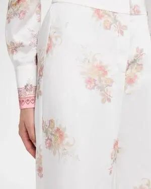 Kobi Halperin Zoe Cropped Floral-print Pants - Quartz Multi