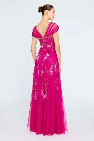 Theia Giana Beaded Gown