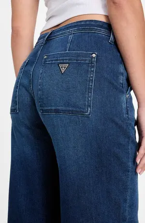 Guess Zoya Crop Wide Leg Jeans - Cheval