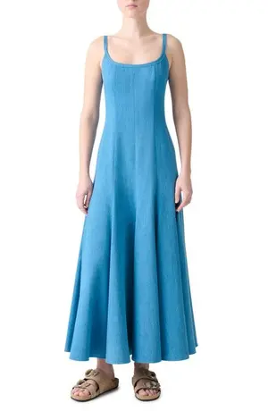 Akris Denim Maxi Dress