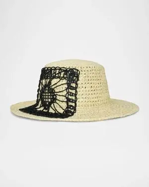 GIGI BURRIS MILLINERY Maeve Crochet Bucket Hat - Natural