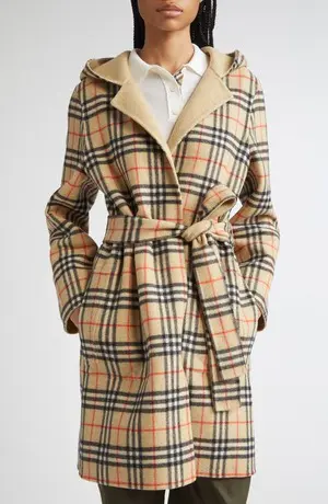 Burberry Hampshire Wool Reversible Hooded Coat