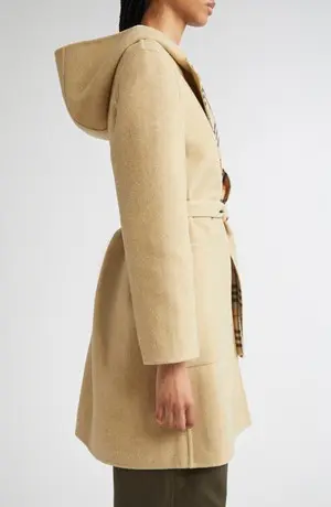 Burberry Hampshire Wool Reversible Hooded Coat