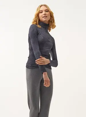 Majestic Filatures Soft Touch Novelty Turtleneck - Carbone