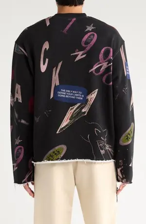 HONOR THE GIFT Collage Graphic Cotton Crewneck Sweatshirt