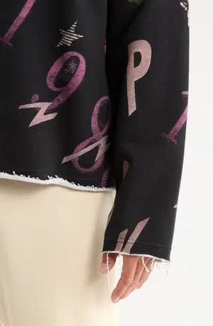 HONOR THE GIFT Collage Graphic Cotton Crewneck Sweatshirt