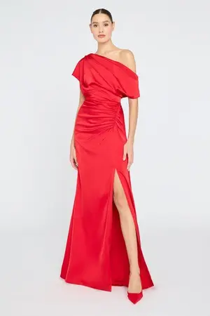 Theia Kacey Asymmetrical Gown