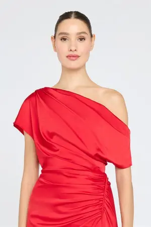 Theia Kacey Asymmetrical Gown