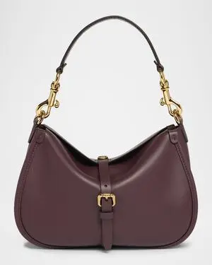 Etro Pegaso Coin Leather Crossbody Bag - Wine