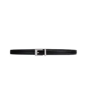 Khaite Manhattan Leather Belt With Gold Hardware - Black