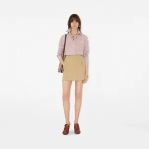Burberry Bonded Gabardine Trench Mini Skirt