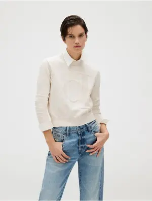 Calvin Klein Relaxed Monogram Crewneck Sweater