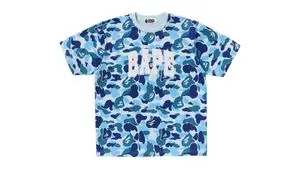 A BATHING APE Abc Camo Relaxed Fit Logo Tee Shirt - Blue