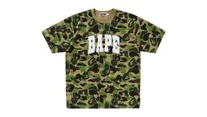A BATHING APE Abc Camo Relaxed Fit Logo Tee Shirt - Green