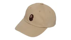 A BATHING APE Ape Head Panel Cap - Beige