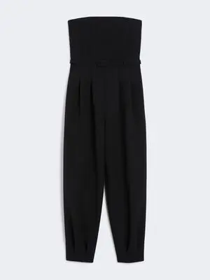 Max Mara Bonded Stretch Sable Jumpsuit - Black