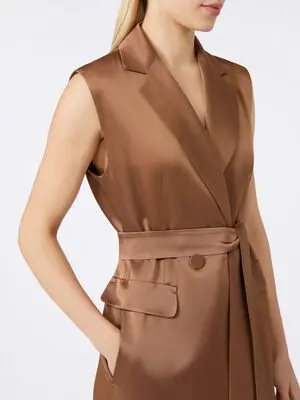 Max Mara Envers Satin Sleeveless Jacket
