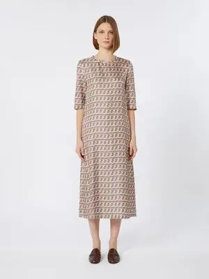 Max Mara Printed Silk Twill Maxi Dress