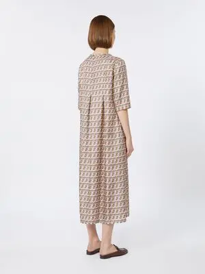 Max Mara Printed Silk Twill Maxi Dress