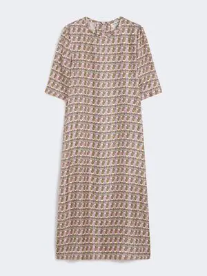 Max Mara Printed Silk Twill Maxi Dress